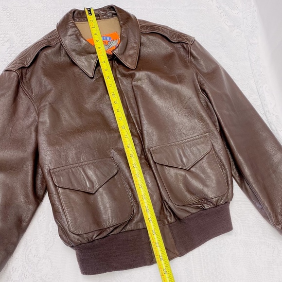 Cooper | Jackets & Coats | Vintage Cooper Flight Type A2 Goatskin Leather Bomber Jacket Us Air ...